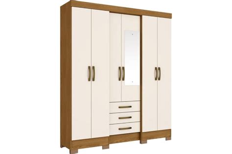 Roupeiro Henn Briz B23 C 6 Portas E 3 Gavetas C Desconto Br