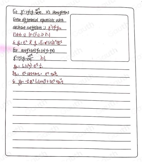 Solved Find A Particular Solution Of The Following Nonhomogeneous