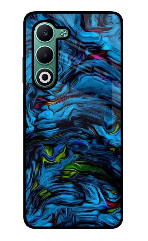 Buy Now Dark Blue Abstract Glass Case For Oppo A5 5g Online Casekaro