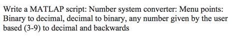 write a matlap script number system converter menu
