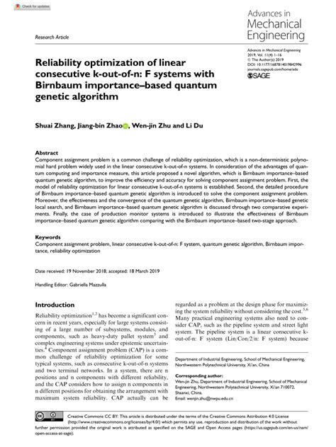 pdf reliability optimization of linear consecutive k out of n f