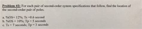 Solved Problem For Each Pair Of Second Order System Chegg