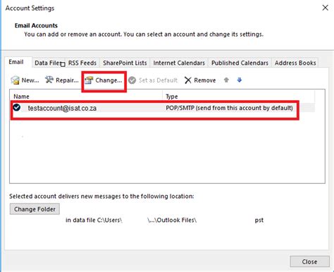 Mailbox Setup Outlook Update Version
