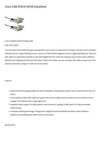 Optical Fiber Cisco Cab Stack 50cm Switch Stacking Cable 2 Pair Gray At ₹ 7000 Piece In Gurugram