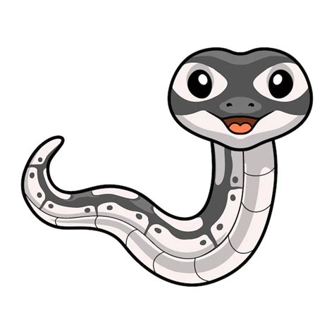 Premium Vector Cute Axanthic Ball Python Cartoon