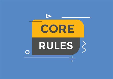 Core Rules Text Button Core Rules Speech Bubble Core Rules Text Web Template Vector
