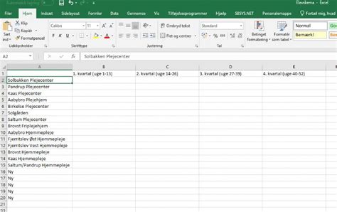 Sammentælling Dansk Regneark Forum