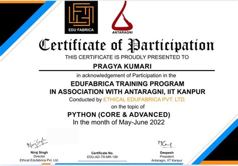 pragya kumari on linkedin happy to complete internship in python in