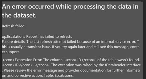 power bi dataset automated refresh error microsoft fabric community