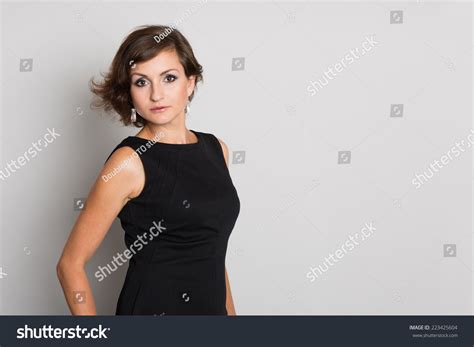 Beautiful Woman In 40s In Black Background Over 8 172 Royalty Free