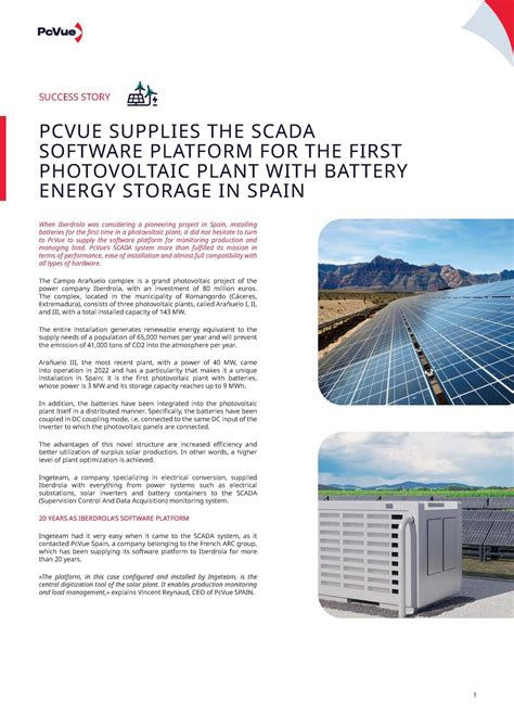 pcvue supplies the scada software platform for the first photovoltaic
