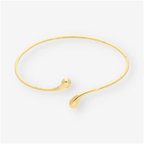 Esclava De Oro 18kt Tiffany Con Diseño De Gota Elegante Y Moderna