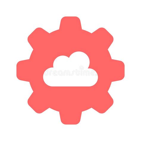 Cloud Inside Gear Showing Icon Of Cloud Setting Cloud Management Stock