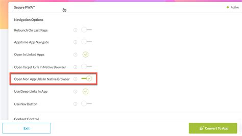 how to open non app urls using the native browser