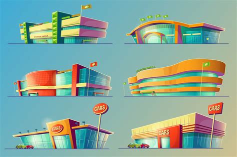 Conjunto De Ilustraciones De Dibujos Animados De Vectores Varios