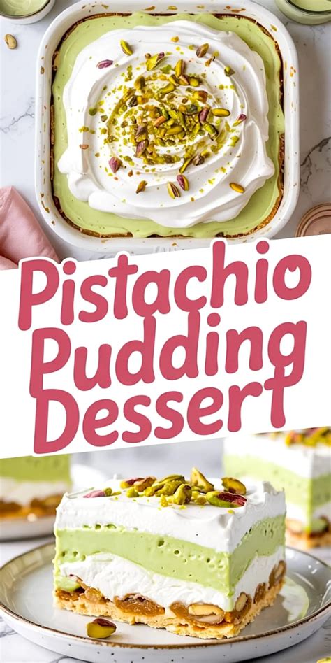 Pistachio Pudding Dessert Recipe With Cream Cheese And Cookie Crust