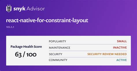 React Native For Constraint Layout Npm Package Snyk