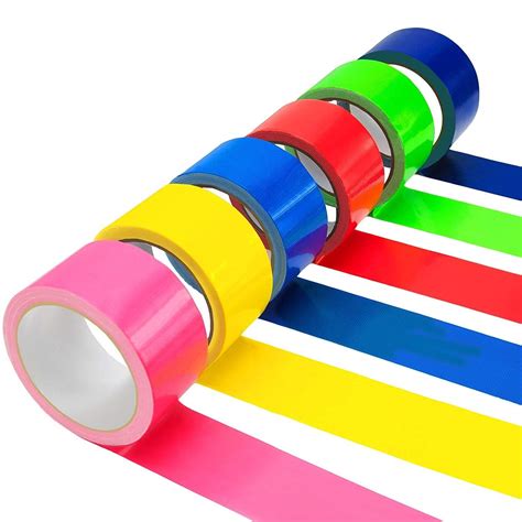 Colored Duct Tape Multi Pack 2 In X 30 Ft Per Roll Total 180 Ft