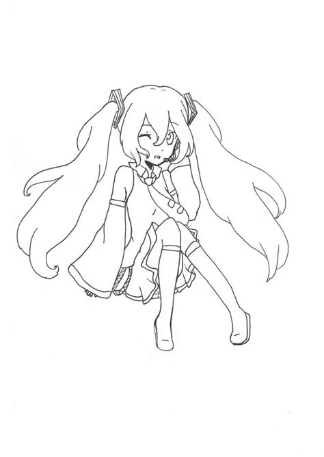 Collection Of Hatsune Miku Coloring Pages Free Printable