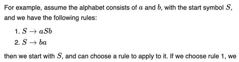formal language rewrite rules strange notation computer science