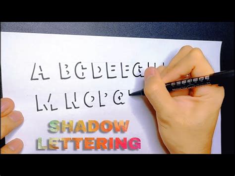 How To Draw Shadows Letters