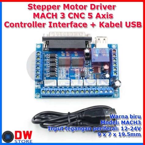 jual driver motor stepper mach 3 mach3 cnc 5 axis usb breakout board