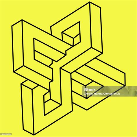 Impossible Shapes Optical Illusion Linear Infinite Object Abstract Eternal Geometric Figure