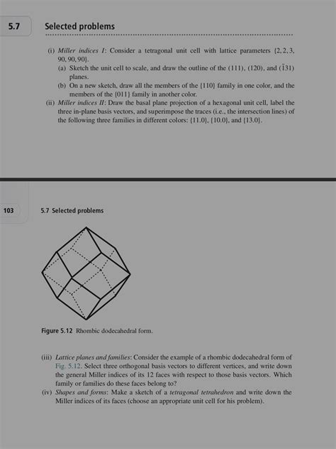 solved 5 7 selected problems i miller indices i consider a