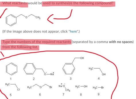 Solved Please Identify Which Of The Provided Reactants Would Chegg Com