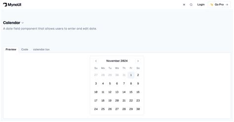 Calendar Mynaui Made With Tailwindcss Shadcnui Radix Ui And Figma