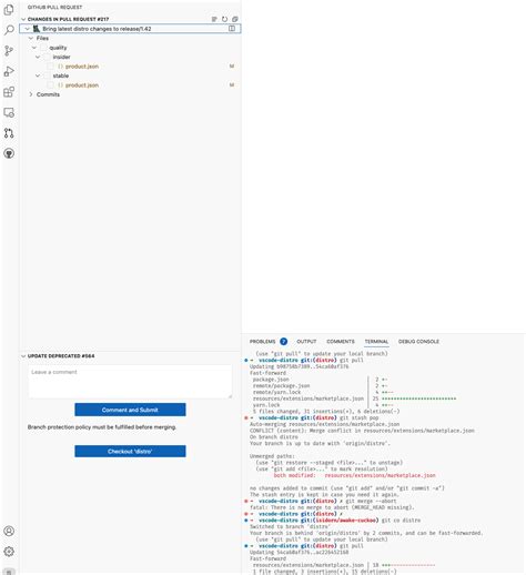 pull request view still shows pr after i checkout out a different