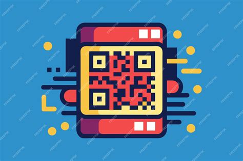 Premium Vector A Smartphone Screen Showing A Qr Code Ready To Be