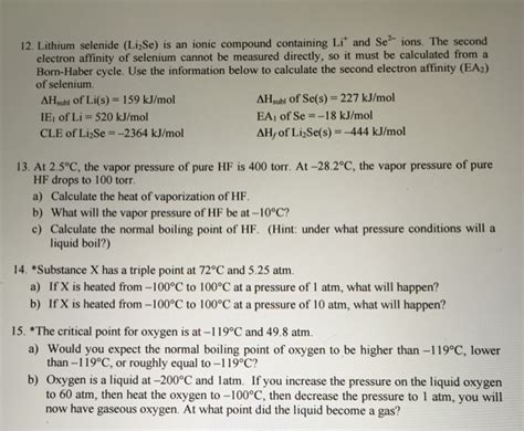 solved lithium selenide li 2se is an ionic compound