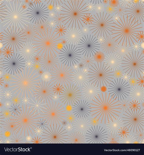Seamless Pattern With Linear Circles Repeating Vector Image