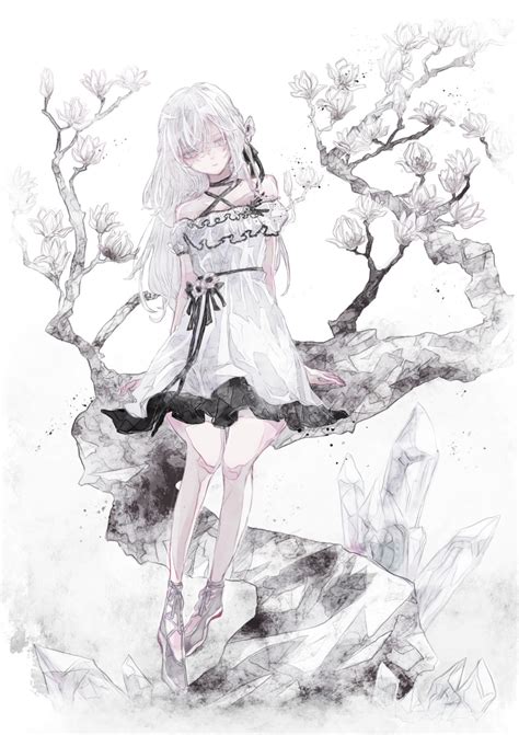Safebooru 1girl Absurdres Bare Legs Bare Shoulders Closed Mouth