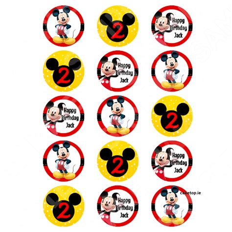 Mickey Mouse Photo Print Cake Topper