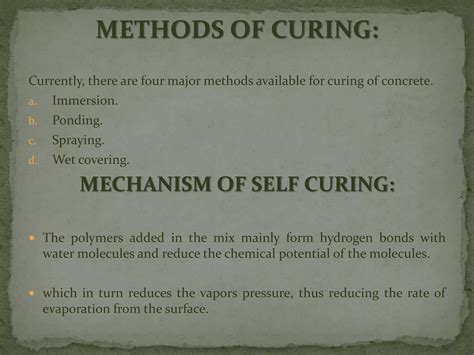 Self Curing Concrete Using Peg Pptx