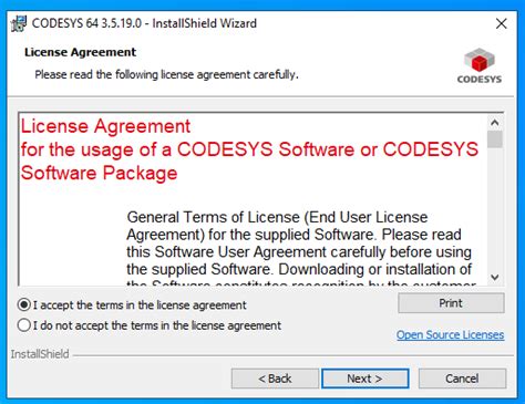 faça o download e instale o codesys inetec
