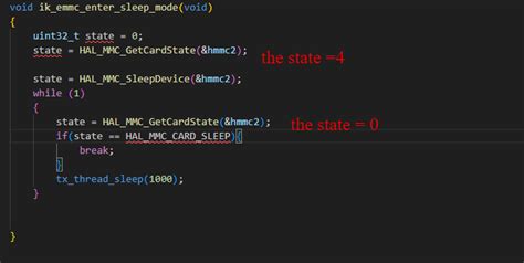 Emmc Cant Enter Sleep Mode Stmicroelectronics Community