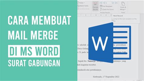 Cara Membuat Mail Merge Tik K10 06 Youtube