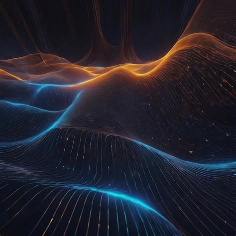 Premium Ai Image Futuristic Glowing Wave The Concept Of Big Data Network Connection