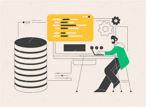 Premium Vector Big Data Programming Abstract Concept Vector Illustration