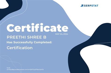 Preethi Shree Balakrishnan On Linkedin Certificate For Completing A