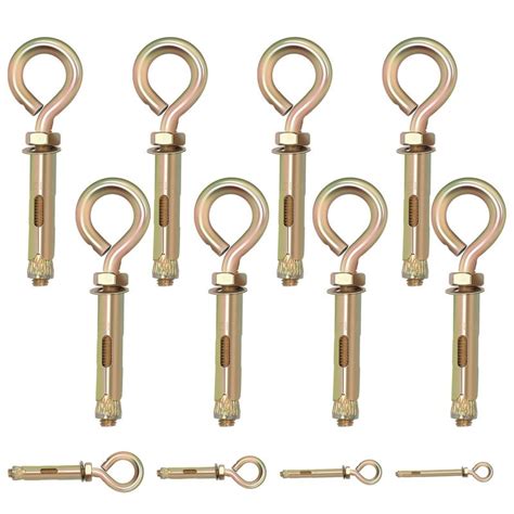 Tanstic 8pcs M12 Concrete Eye Bolt Expansion Eyebolt Concrete Anchor