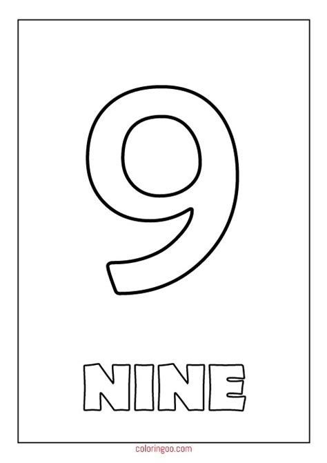 Nine Coloring Pages 2025
