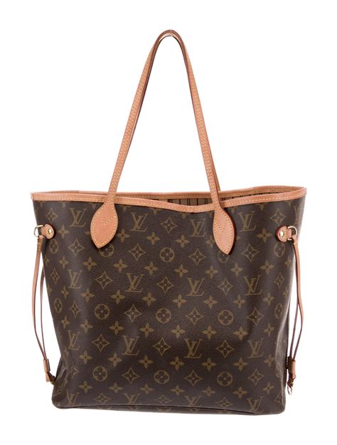 Louis Vuitton Lv Monogram Neverfull W Pouch Mm Brown Totes Handbags