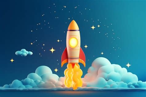 Premium Photo Rocket Lift Off Into Space