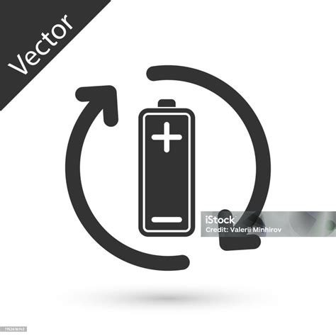 회색 배터리 재활용 기호 라인 아이콘 흰색 배경에 고립 재활용 심볼재생 에너지 컨셉의 배터리 벡터 일러스트 0명에 대한 스톡 벡터 아트 및 기타 이미지 Istock