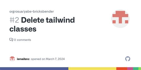 Delete Tailwind Classes · Issue 2 · Orgrosuayabe Bricksbender · Github