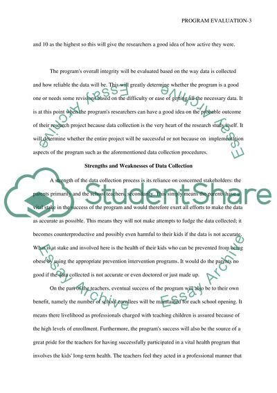 Health Program Evaluation Essay Example Topics And Well Written